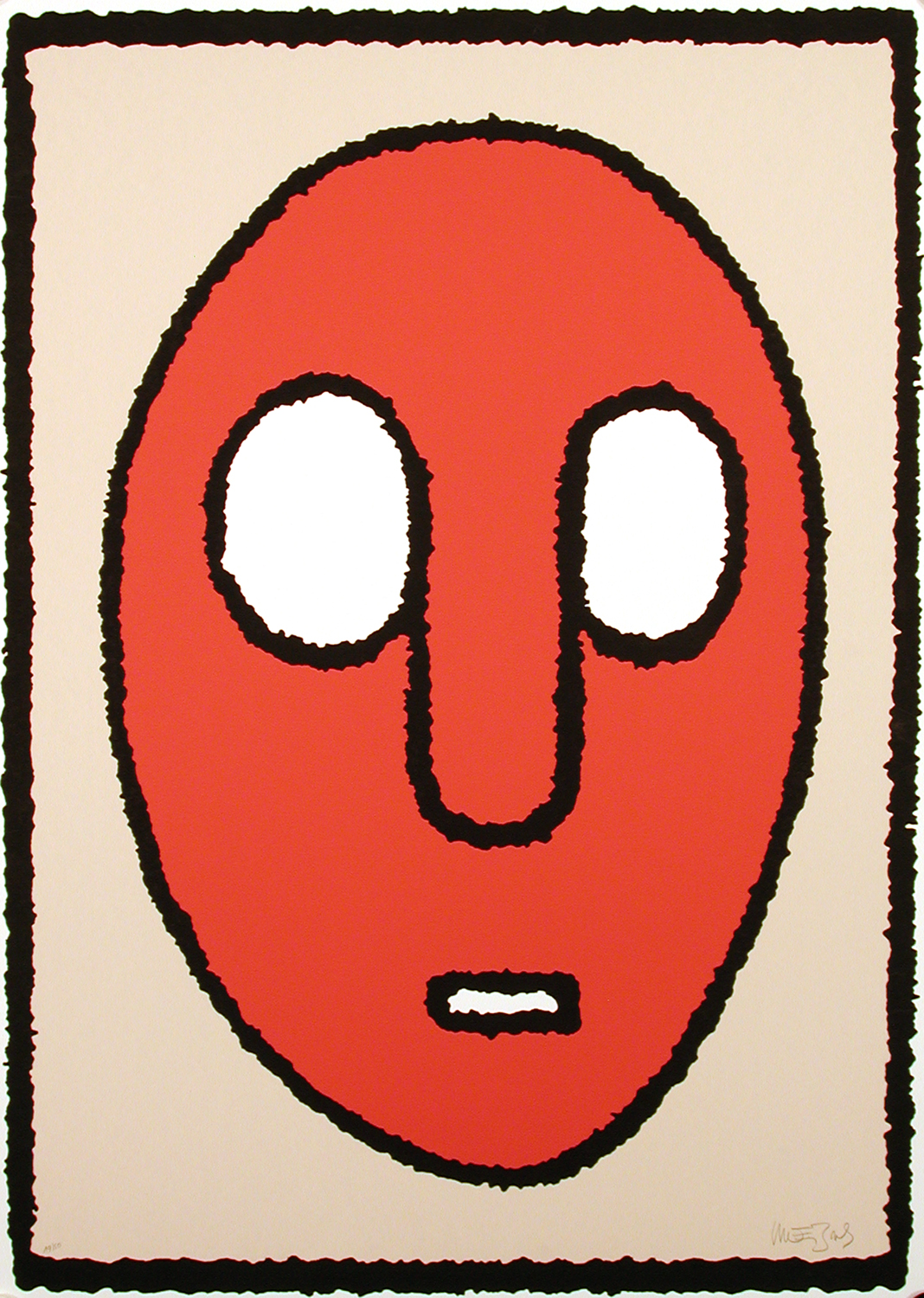 Non titré ( Masque rouge) | Centre de la Gravure et de l'Image imprimée